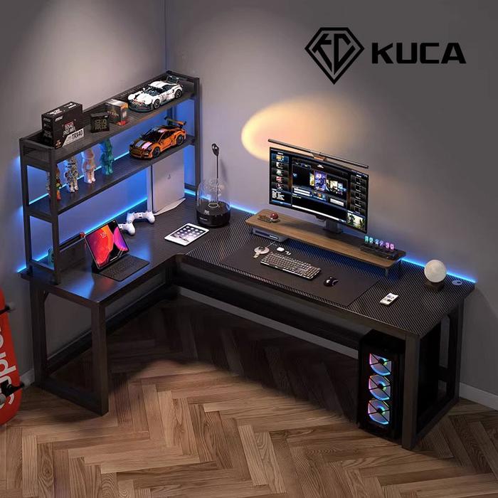 Jual PREMIUM Meja Gaming Karbon Serat Meja Gaming Meja Komputer Meja ...