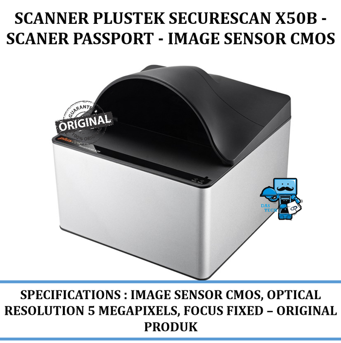 Jual Scanner Plustek SecureScan X50B - Scaner Passport - Image Sensor ...