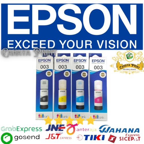 Tinta Epson 003 (B,C,Y,M) Original / L1110/L3100/L3101/L3110/L3150/L5190 - Shop | Tokopedia