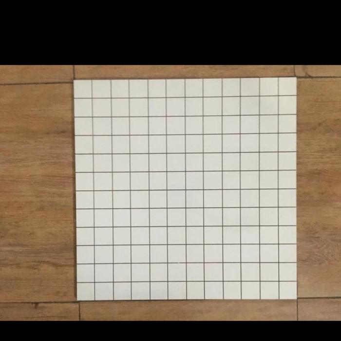 Jual Keramik precut mozaik kotakan 5x5 cm ( 60x60) putih polos glossy ...