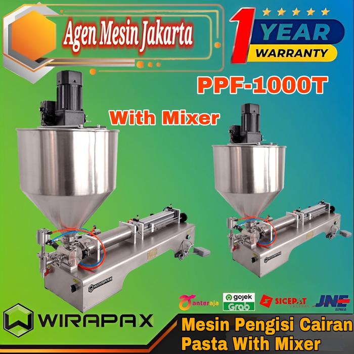 Jual Mesin Pengisi Cairan Kental Filling Pasta dengan Mixer Hopper PPF ...