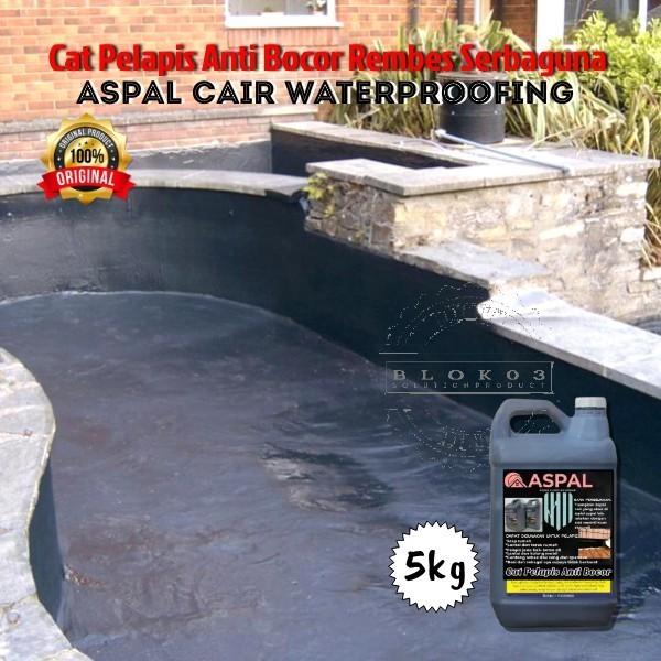 Aspal cair 5kg bitumen pelapis anti rembes bocor cor dak beton kolam ...