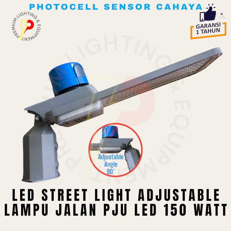PJU lampu jalan LED 150W Pakai Sensor Cahaya Photocell 150 WATT Putih ...