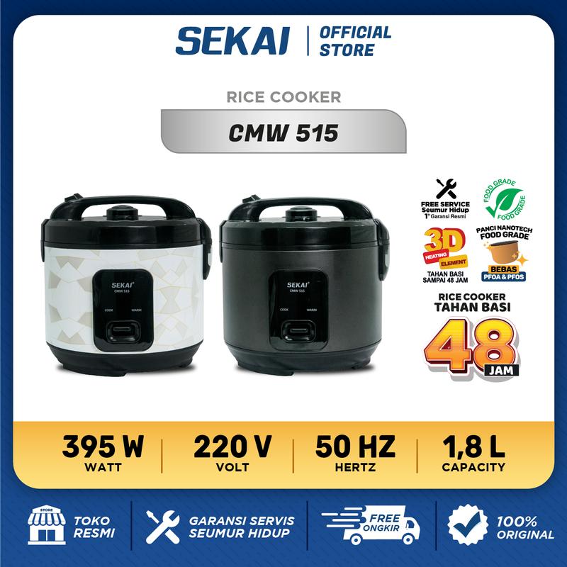 Rice Cooker Sekai 1.8 Liter Magic Com Sekai 3in1 CMW 515 - Shop | Tokopedia