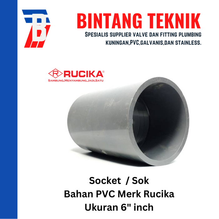 Jual Socket / Sok PVC Rucika 6" inch AW (Tebal) - Jakarta Barat ...