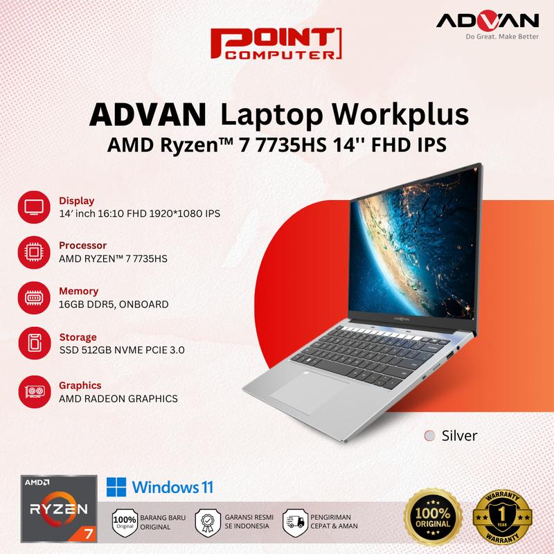 ADVAN WORK PLUS RYZEN 7 7735HS - Shop | Tokopedia