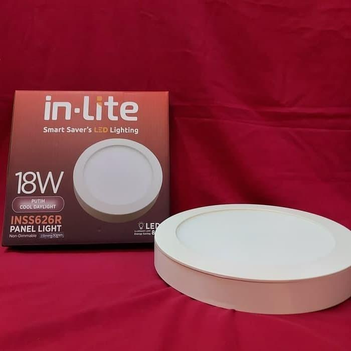 LAMPU LED DOWNLIGHT PANEL BULAT INLITE IN-LITE INS628R 6W 12W 18W PUTIH ...