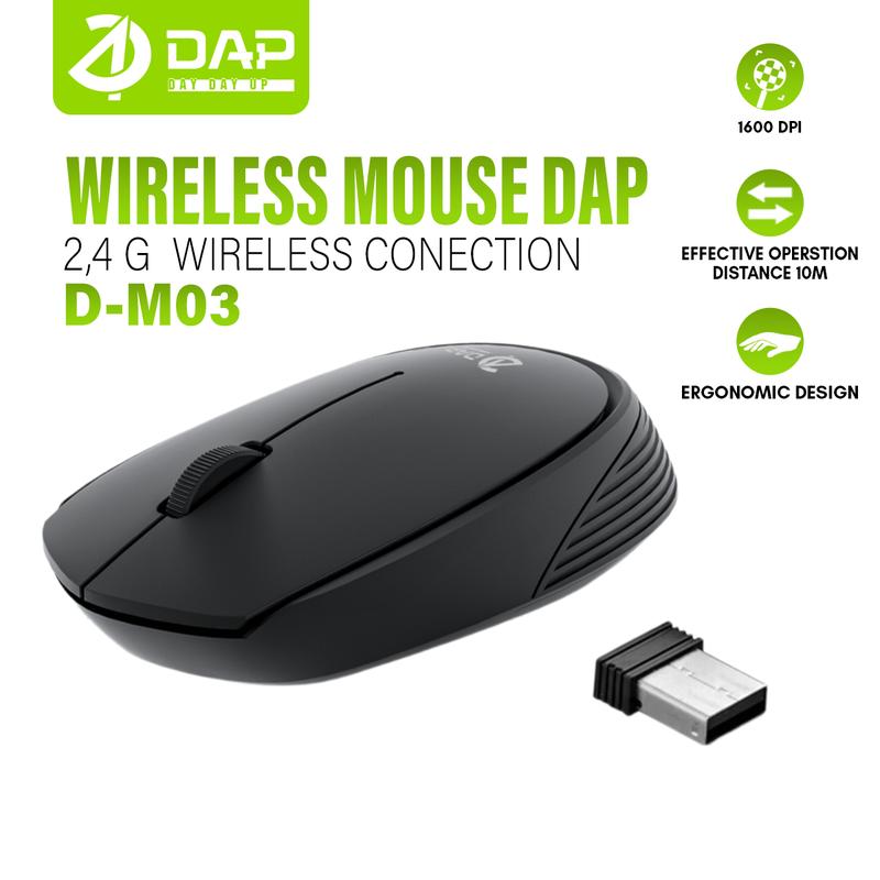 DAP D-M03 Mouse Wireless DAP 2.4GHz Silent Optical 1200DPI - - Shop ...