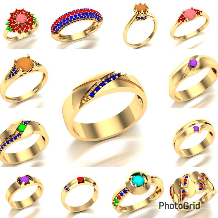 Jual 26 Model Design Perhiasan Emas File STL Gold Jewelry 3D Print ...