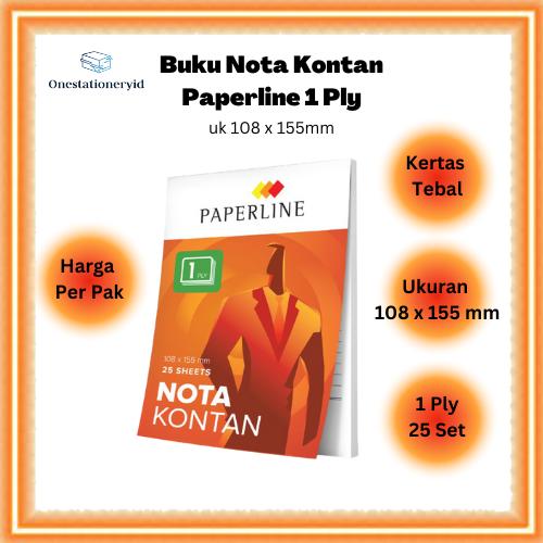 Kertas Buku Catatan Nota Kontan Paperline Kecil Uk 108 x 155mm 1 Ply ...
