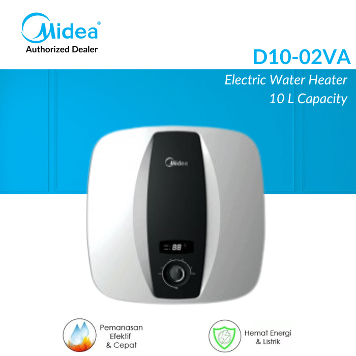 Promo Midea D10-02VA Water Heater Listrik 10Liter Pemanas Air Mandi ...