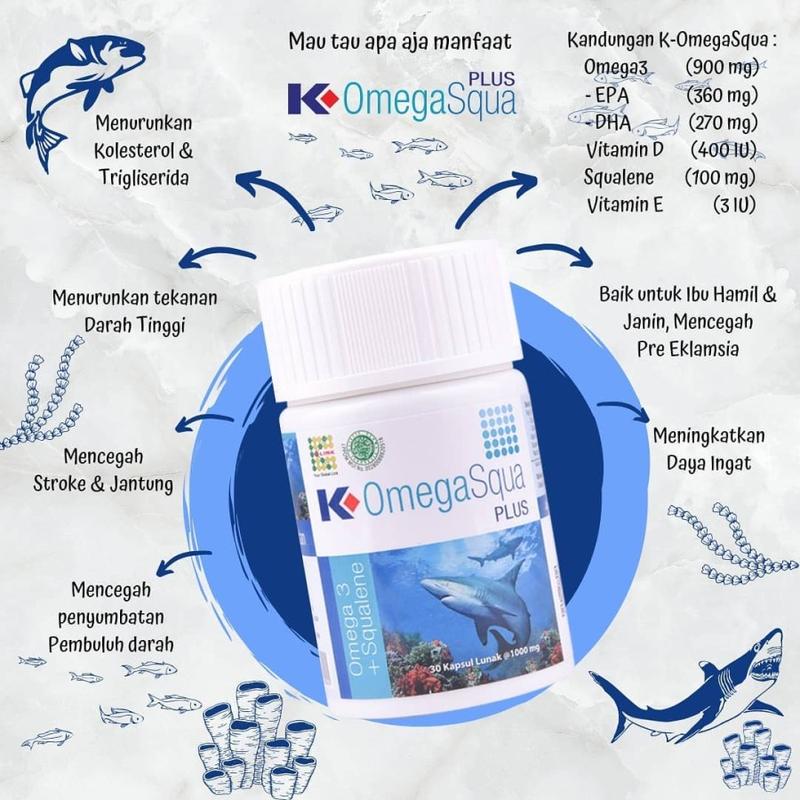 Klink K Link Omega Squa Plus Minyak Ikan Omega 3 isi 30 Asli Original ...