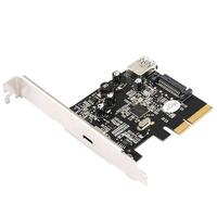 Jual PCIE PCI Express 4x USB TYPE C 3.1 Expansion Card 1 Port / 2 Port ...