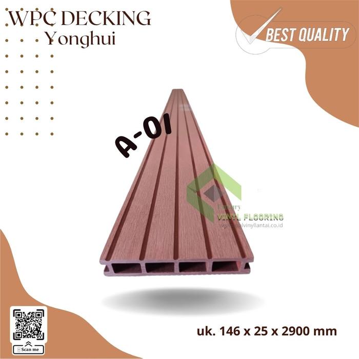 Jual WPC Decking Yonghui kode A-01 uk. 14,6cm x 2,9m tebal 25mm ...