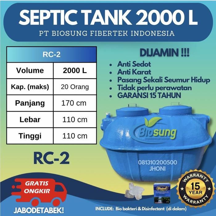 Jual Septic Tank Biosung 2000 Liter (RC-2) - Kab. Tangerang - Biosung ...