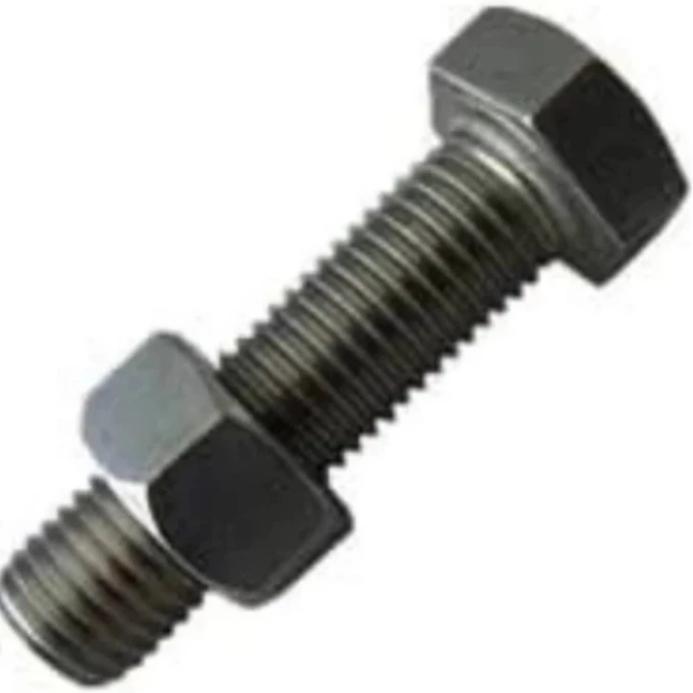 Jual Baud baut mur 1/4 inch in 5 s d 12 cm kasar hitam UNC bolt hex nut ...