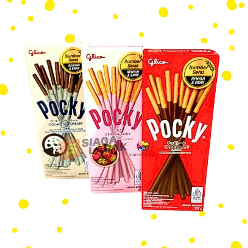Pocky MINI 20/22gr Glico Stik Biskuit Coklat Stroberi Cookie - Shop ...