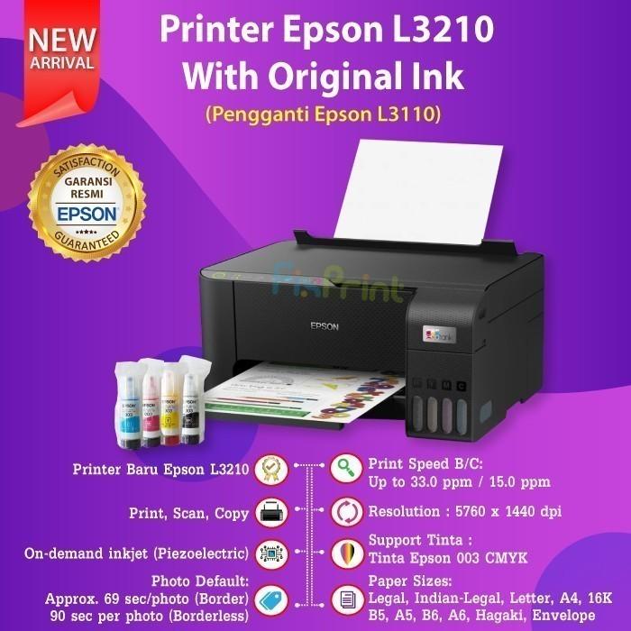 Printer Epson L3210 All in One (Print Scan Copy) - Shop | Tokopedia