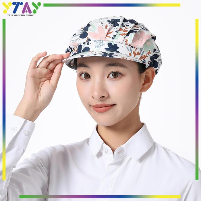 Jual Topi Chef Koki Masak Berlipat Kain Bisa Dicuci Topi Karyawan Hair ...
