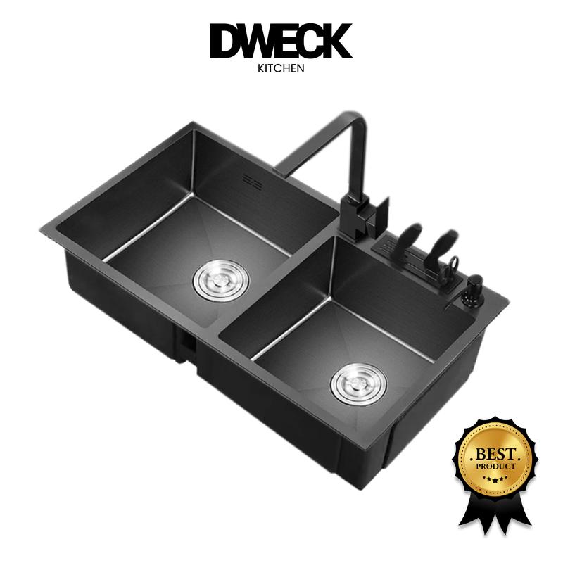 DWECK - Kitchen Sink Hitam 2lubang Stainless Steel 304 Paket - Shop ...