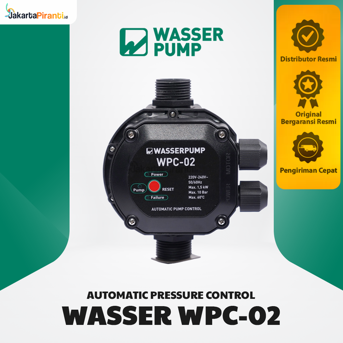 Jual Otomatis Pompa Booster Pompa Dorong Pressure Control Wasser WPC-02 ...