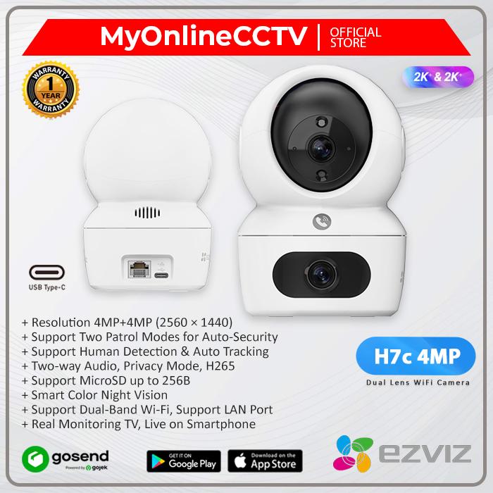 EZVIZ H7c Dual-Lens 2K+ (4MP+4MP) Smart Home Wifi Pan Tilt I - Shop ...