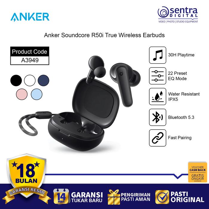 Jual Anker Soundcore R50i True Wireless Earbuds ( R 50i TWS ) - Black ...