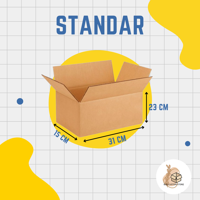 Jual Kardus / Box Packing Standar Polos Produk Ukuran 31cm x 15cm x ...