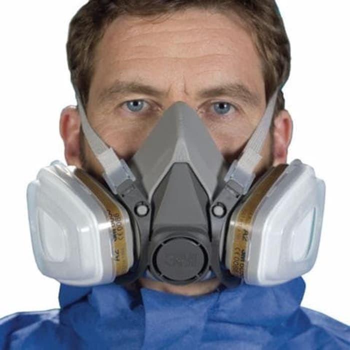 Jual Safety Mask Masker Gass Udara Kimia Cat Half Facepiece Respirator ...
