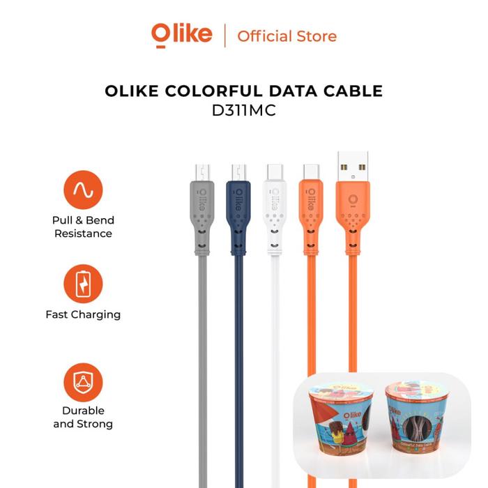 Jual OLIKE KABEL DATA D311 CHARGER USB MICRO TYPE C D311 READY ECER 1 ...