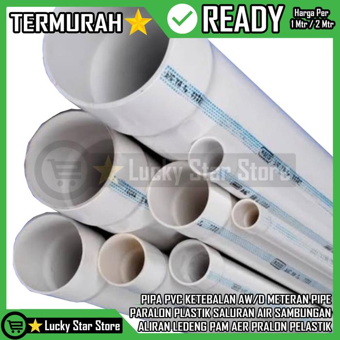 Jual PIPA PVC RUCIKA 3/4" AW METERAN PUTIH 1 2 METER PARALON PRALON ...