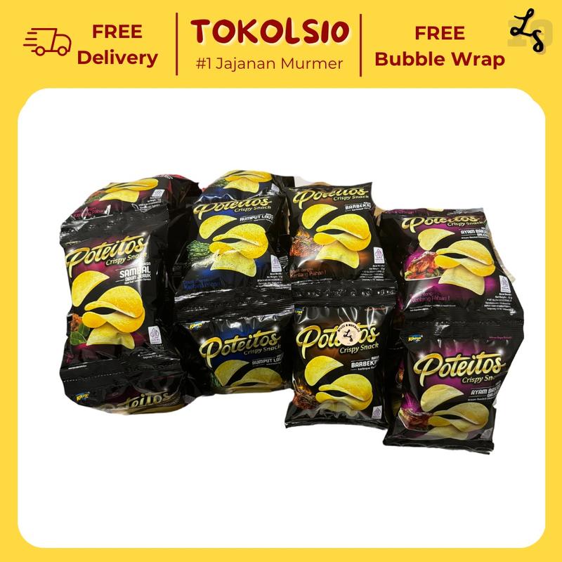 Poteitos Crispy Snack Keripik Kentang 1 Renceng Isi 10 pcs @12gr - Shop ...