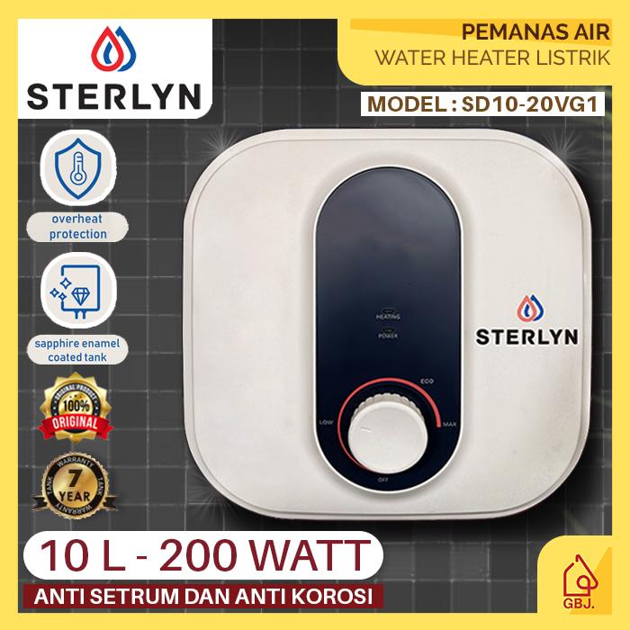 Jual WATER HEATER LISTRIK 10 LITER 200 WATT STERLYN SD10-20VG1S ...