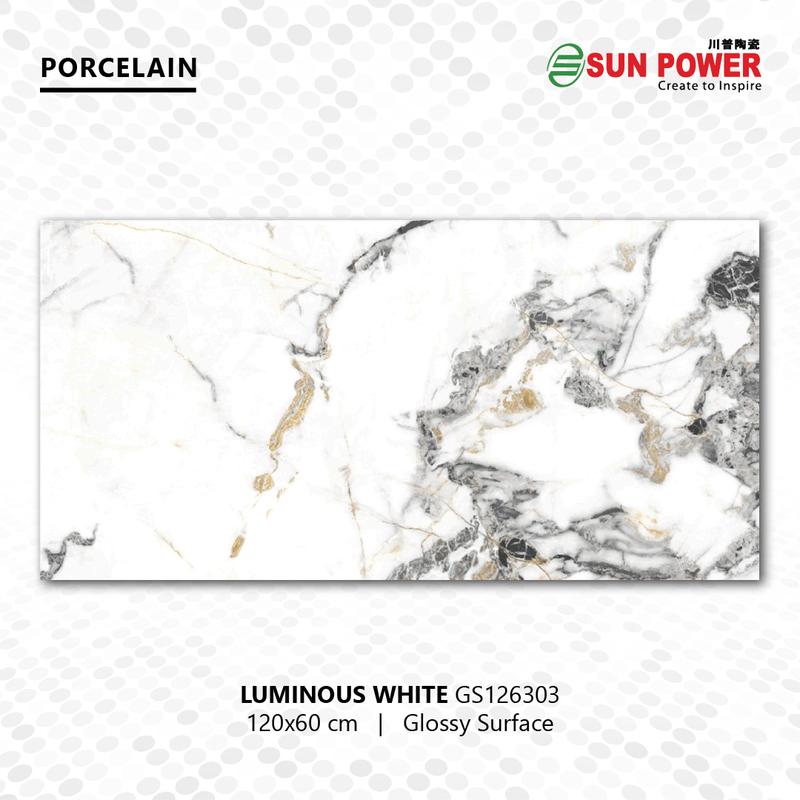 Granit Lantai Glossy Polished - Luminous White 120x60 | Sun Power ...