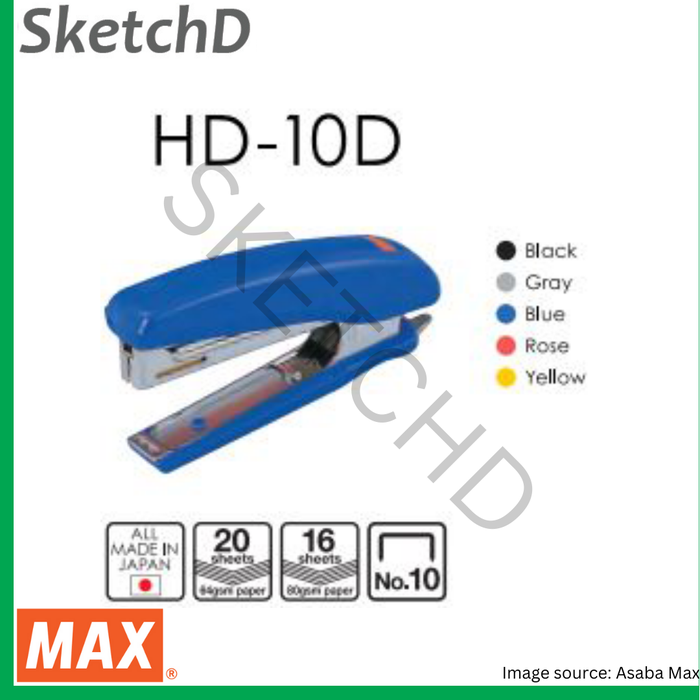 Jual Stapler - Alat Staples Hekter HD 10D Max HD No 10 Kapasitas Double ...