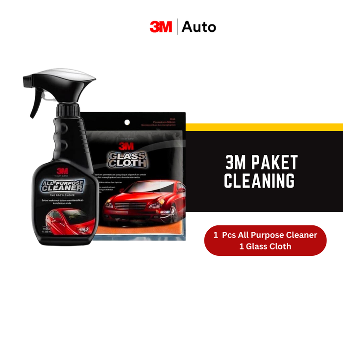 Promo 3M Paket Cleaning (3M Glass Clotch & 3M All Purpose Cleaner ...