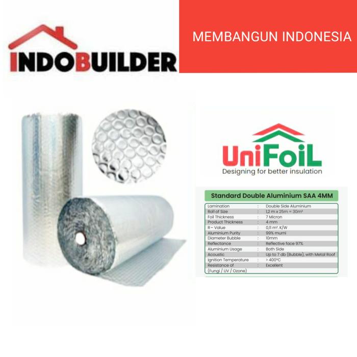 Jual UNIFOIL SAA 4MM ALUMINIUM FOIL BUBBLE 4 MM DOUBLE SIDE ALUMINIUM ...