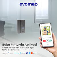 Promo evomab Kunci Pintu Kaca Fingerprint Smart Door Rim Lock EDLK-GL1 ...