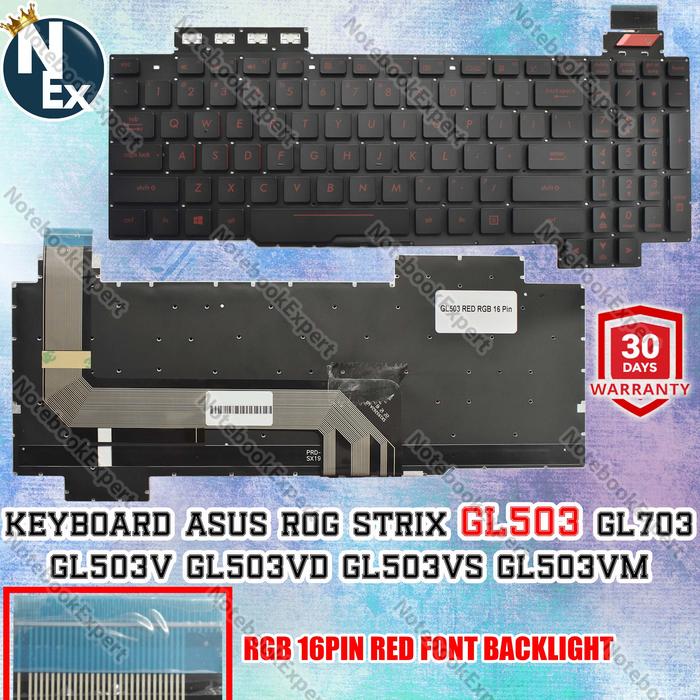 Jual Keyboard Asus ROG Strix GL503 GL503V GL503VD GL503VS GL503VM RGB ...