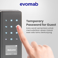 Promo evomab Kunci Pintu Kaca Fingerprint Smart Door Rim Lock EDLK-GL1 ...