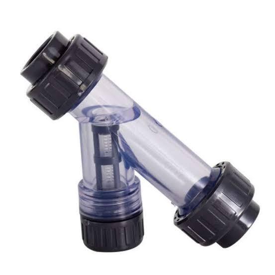 Jual Y Strainer PVC Clear 1/2" inch Socket Y Strainer PVC Double Union ...