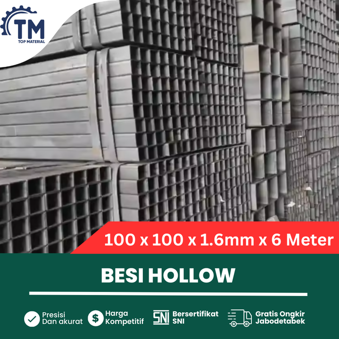 Jual Harga Besi Hollow Hitam 10x10 Cm ( 100 x 100 ) Panjang 6 Meter ...
