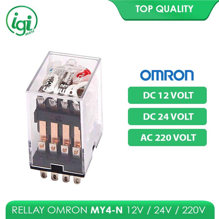 RELAY MY4 12V OMRON / RELAY MY4N 24V OMRON / RELAY MY4-N 220V 14 PIN ...