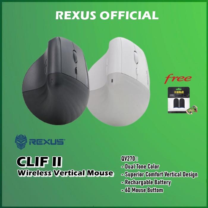 Rexus Clif II QV270 Vertical Mouse Wireless Dual Mode Connection - Shop ...