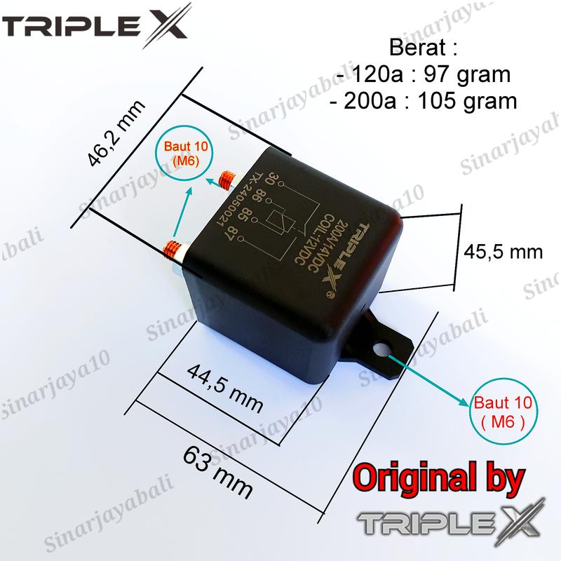 relay stater selenoid rellay starter start pemutus aki amper - Shop ...