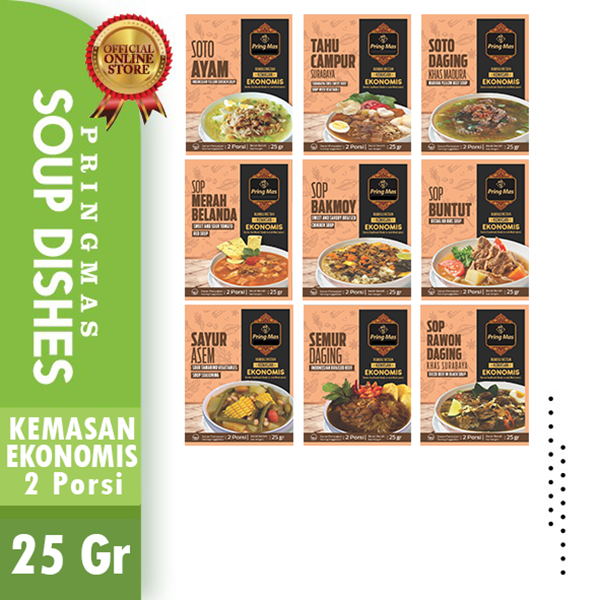 Promo Bumbu Makanan Instant Pringmas 25gr Bumbu Rawon Soto Daging Sop ...