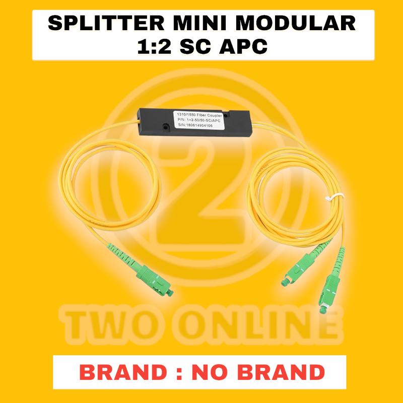 Passive splitter / pasif spliter 1:2 fiber optic SC APC - Shop | Tokopedia