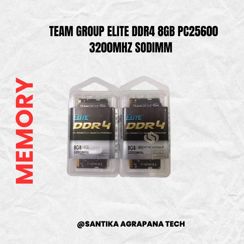 Ram Laptop Team Group Elite DDR4 8GB PC25600 3200Mhz -Sodimm - Shop ...