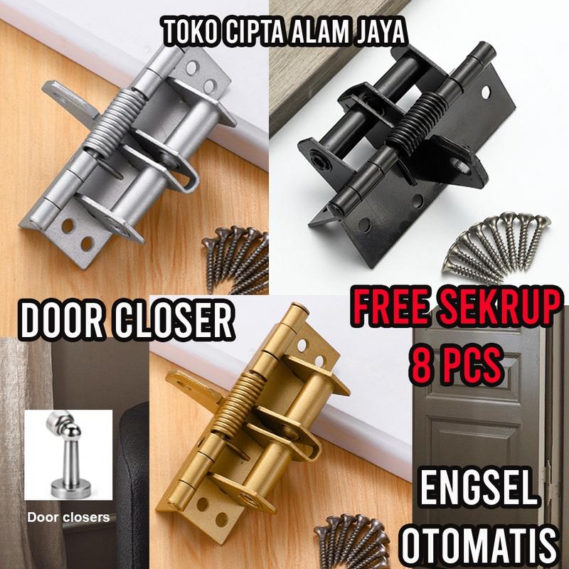 Engsel Pintu Otomatis Spring Door Closer Engsel Metal Engsel - Shop ...