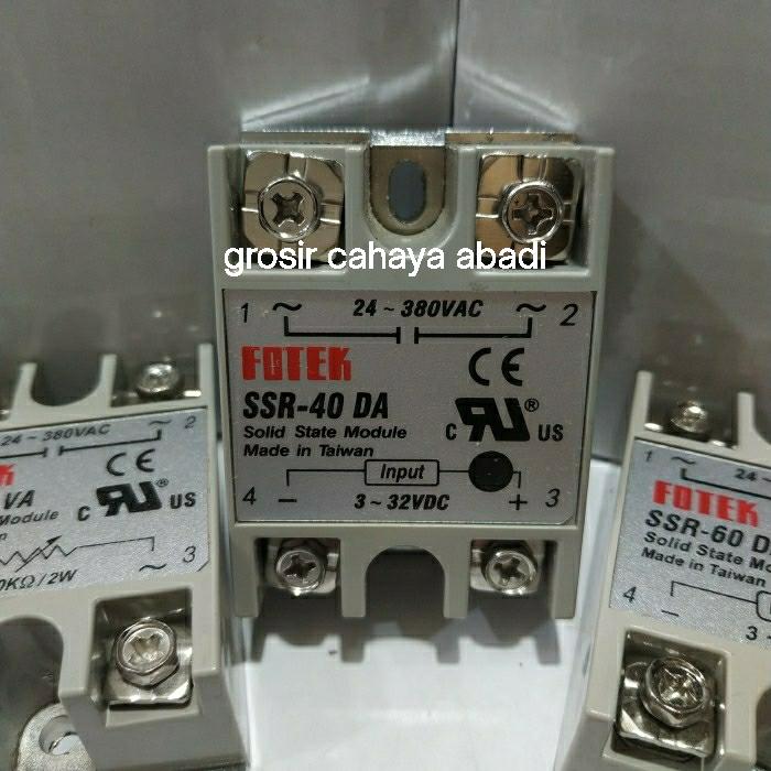 Jual solid state relay fotek ssr 40Da/40 da/solid state modul fotek ssr ...